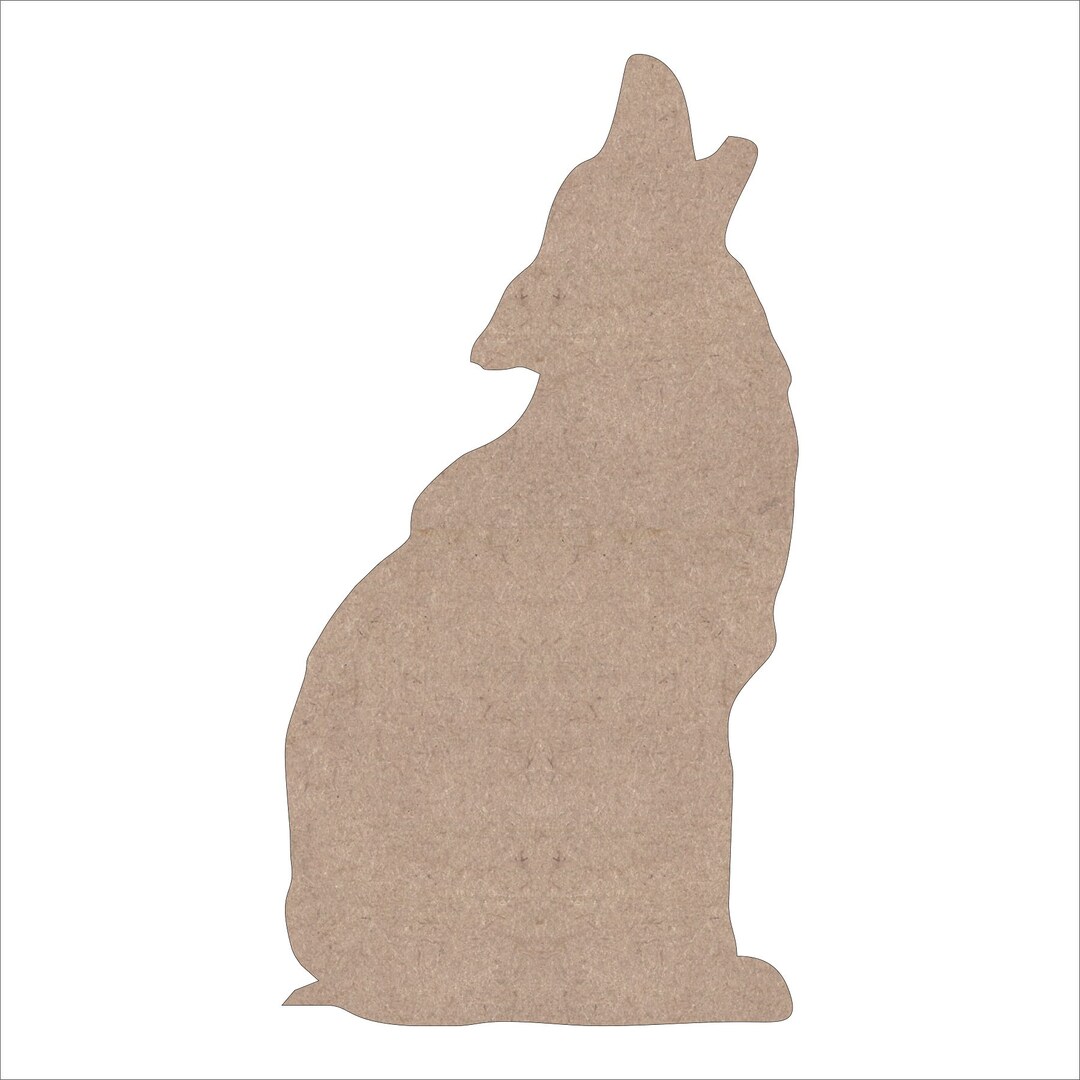 Wooden Howling Wolf Shape for Crafts and Decoration Laser Cut Wolf Wolf ...