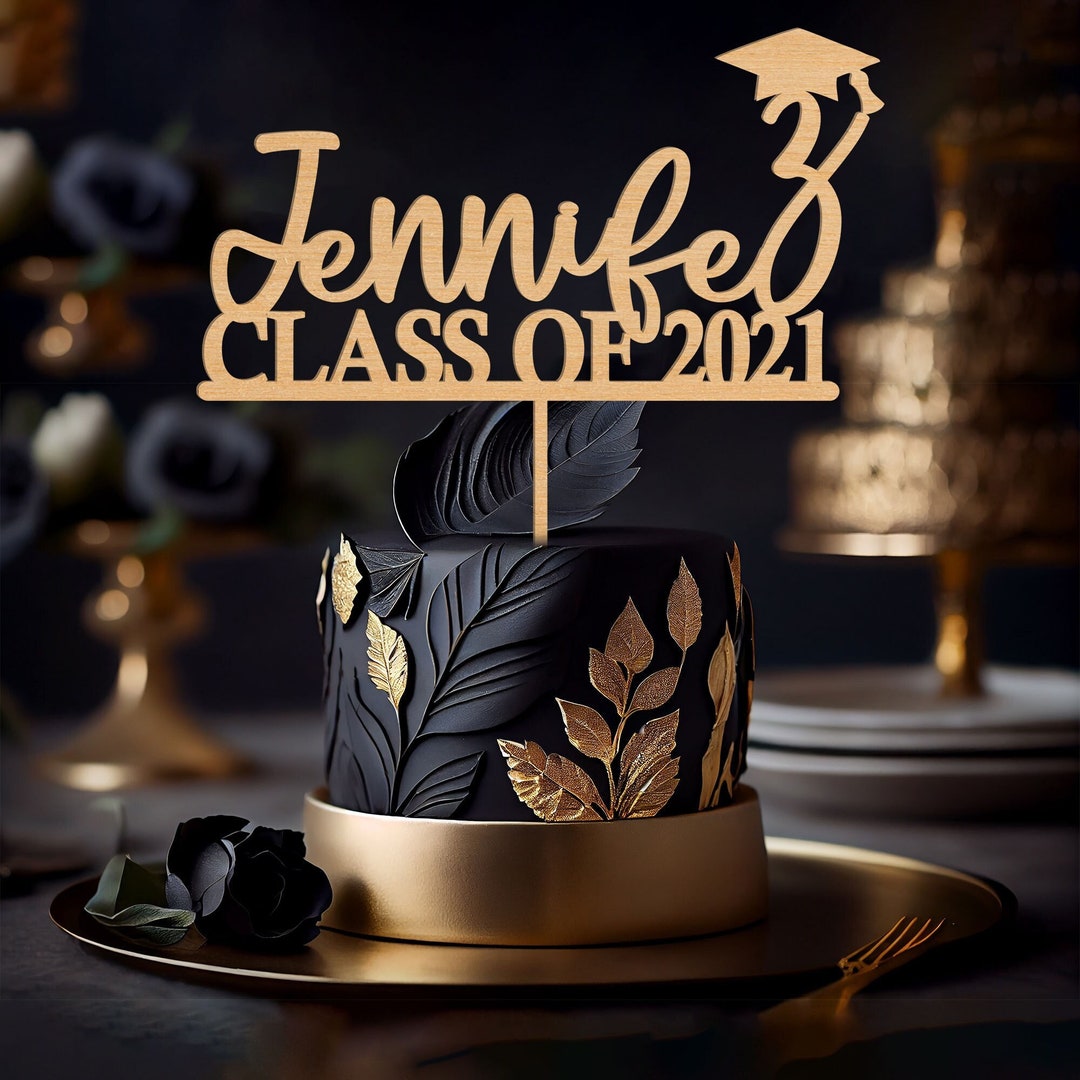 Personalised Graduation Cake Topper / Custom Name & Year / Class of ...