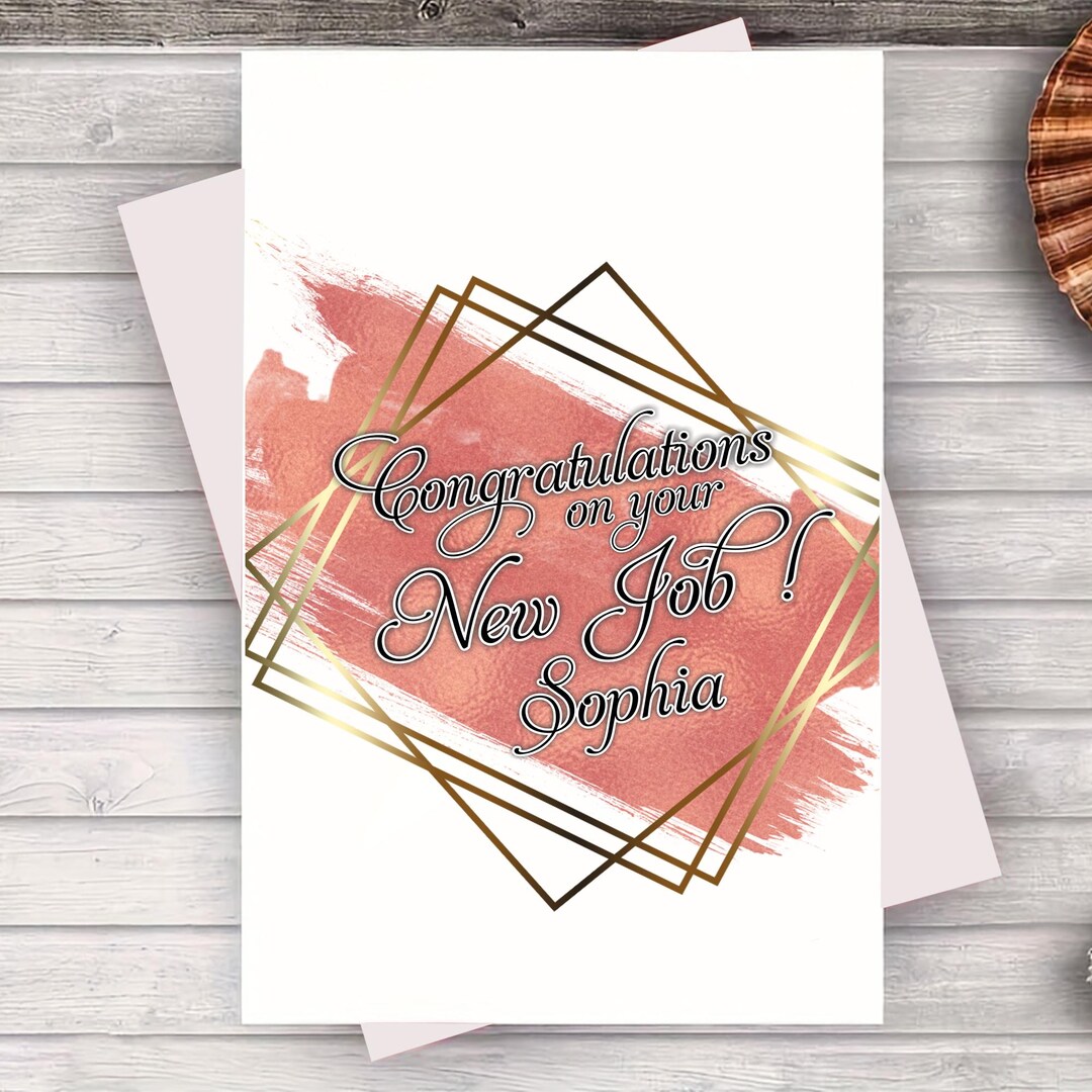 Personalised New Job Card | Leaving Card | New Job | Gift Card | Well ...