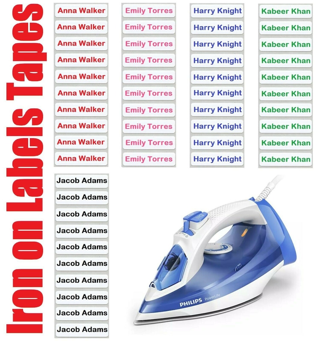 Iron on Name Labels, Personalised Iron on Name Labels, Iron on Labels ...