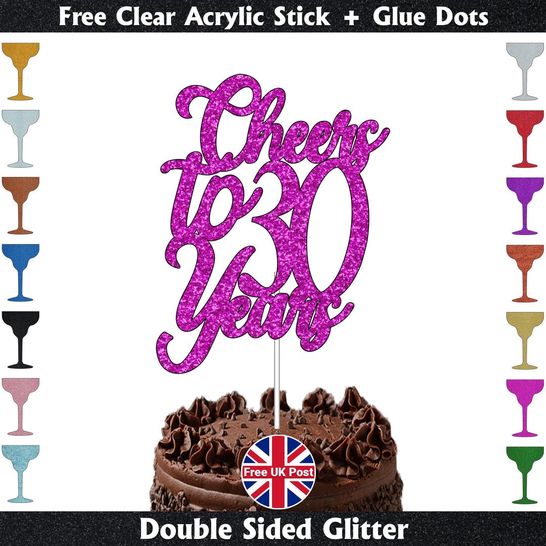 Cheers to 10 Years Cake Topper,10th Anniversary Cake Topper ...