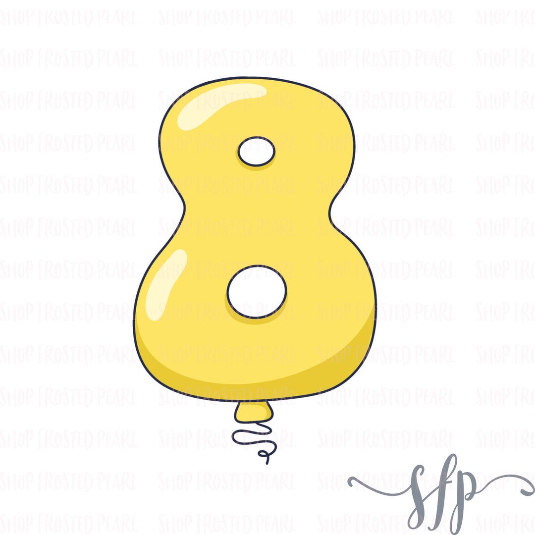 Balloon Number Eight Cookie Cutter - Etsy