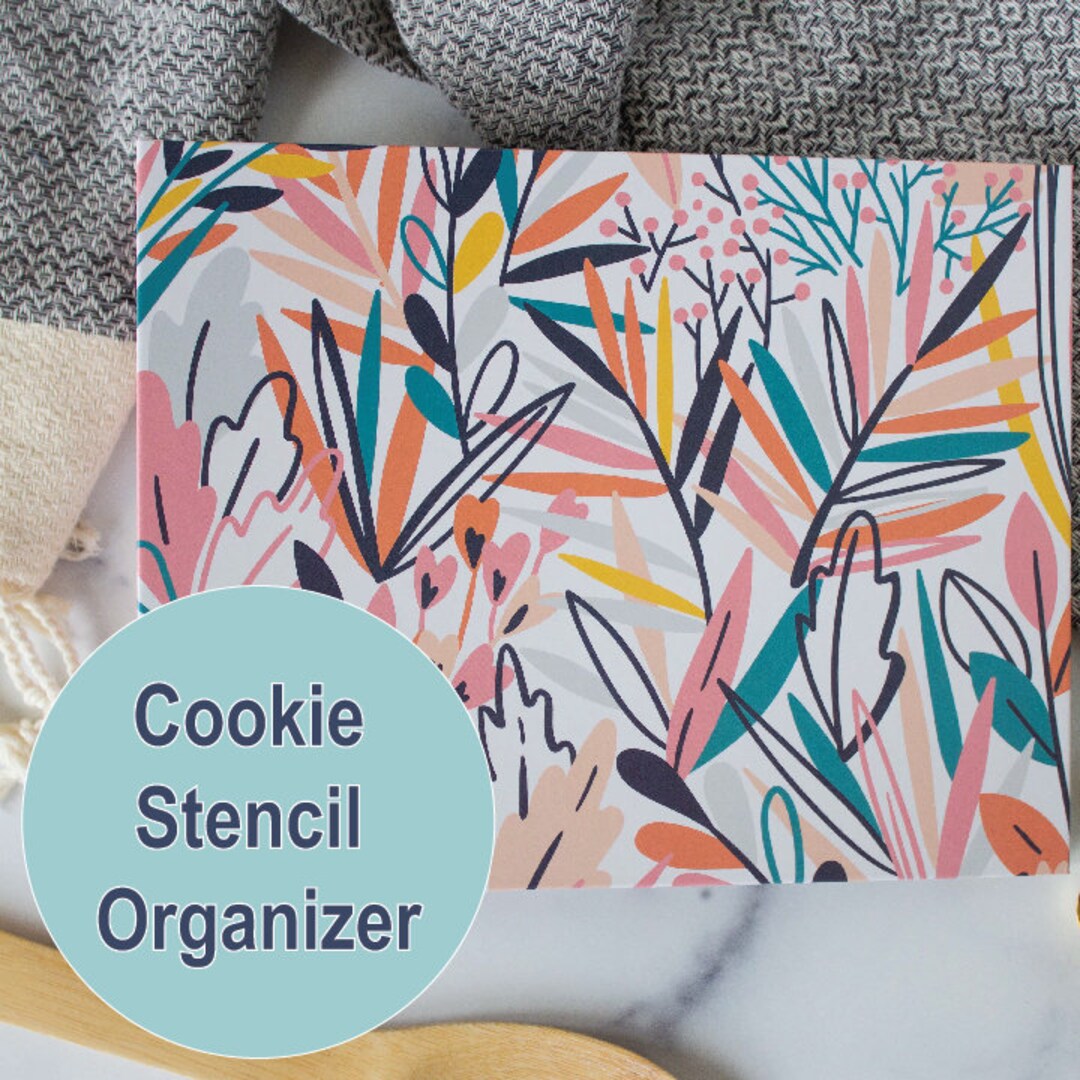 Stencil Storage Organizer / Binder - Floral, Includes 35 Sleeves and ...