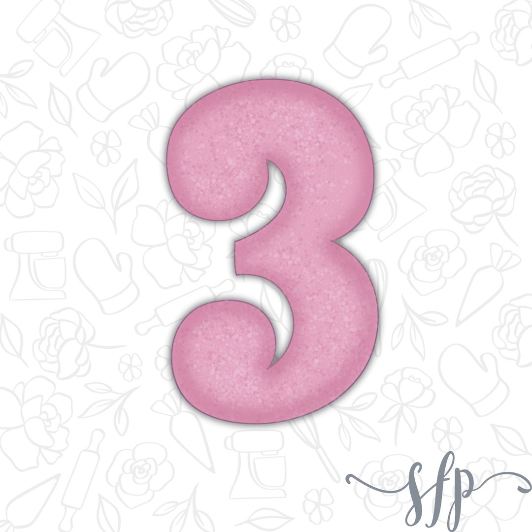 Number Three - Cookie Cutter - Etsy