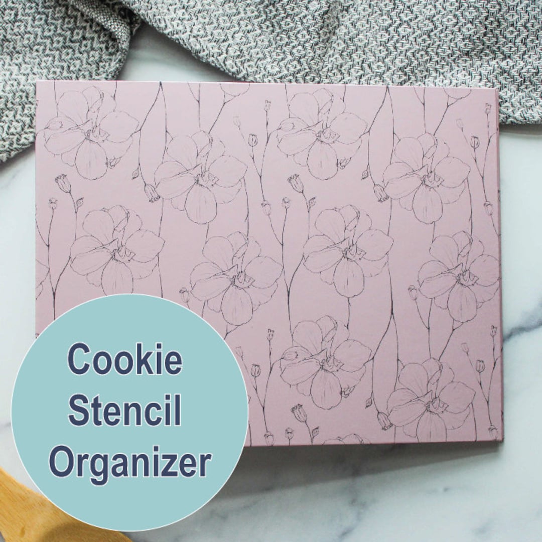 Stencil Storage Organizer / Binder - Wildflower, Includes 35 Sleeves ...