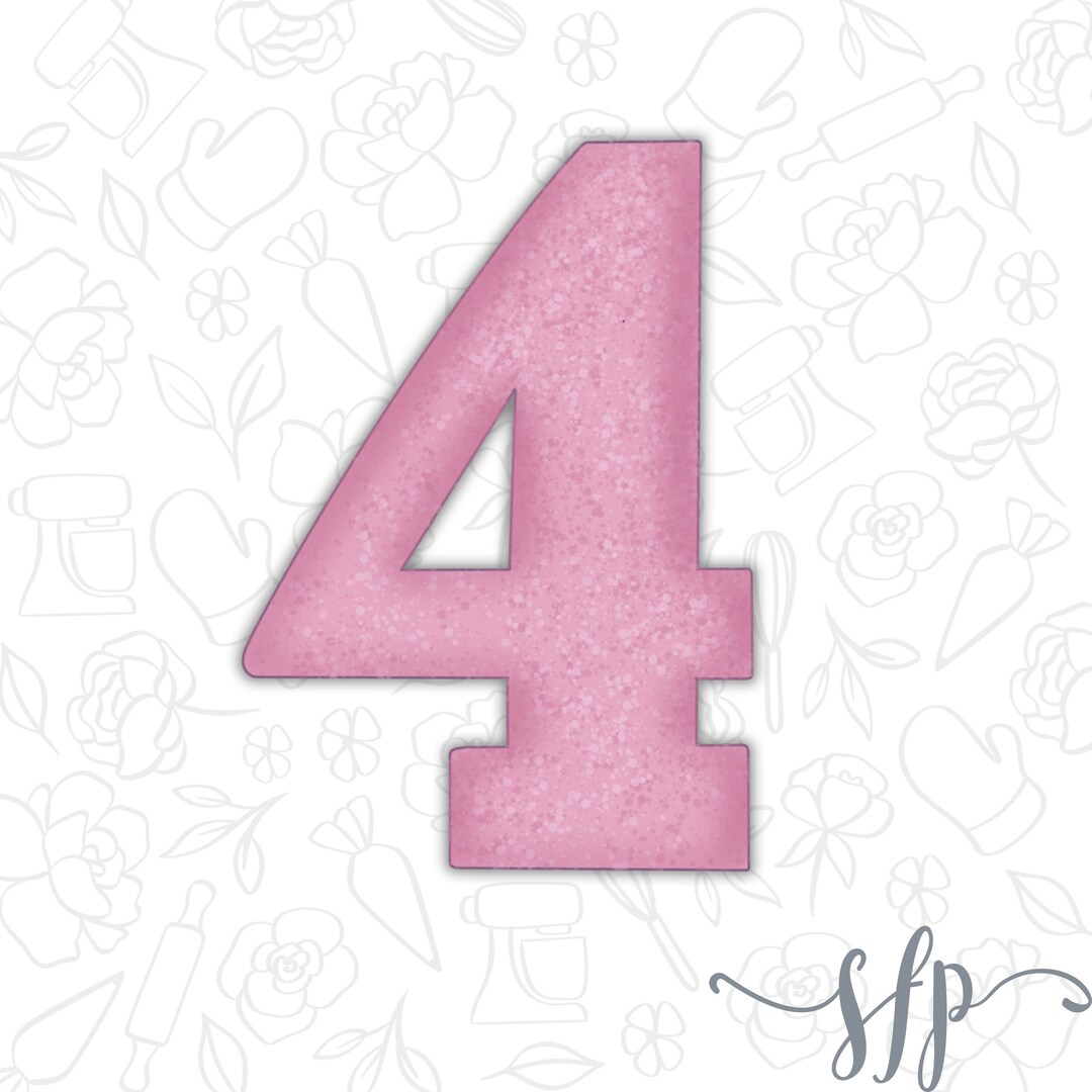 Number Four - Cookie Cutter - Etsy