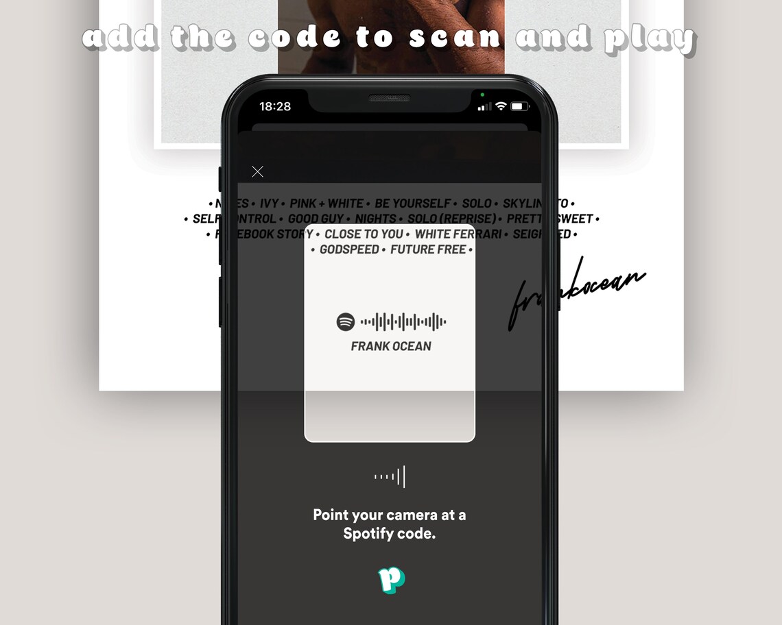 Custom Spotify Code Album Poster Print minimalist wall art | Etsy