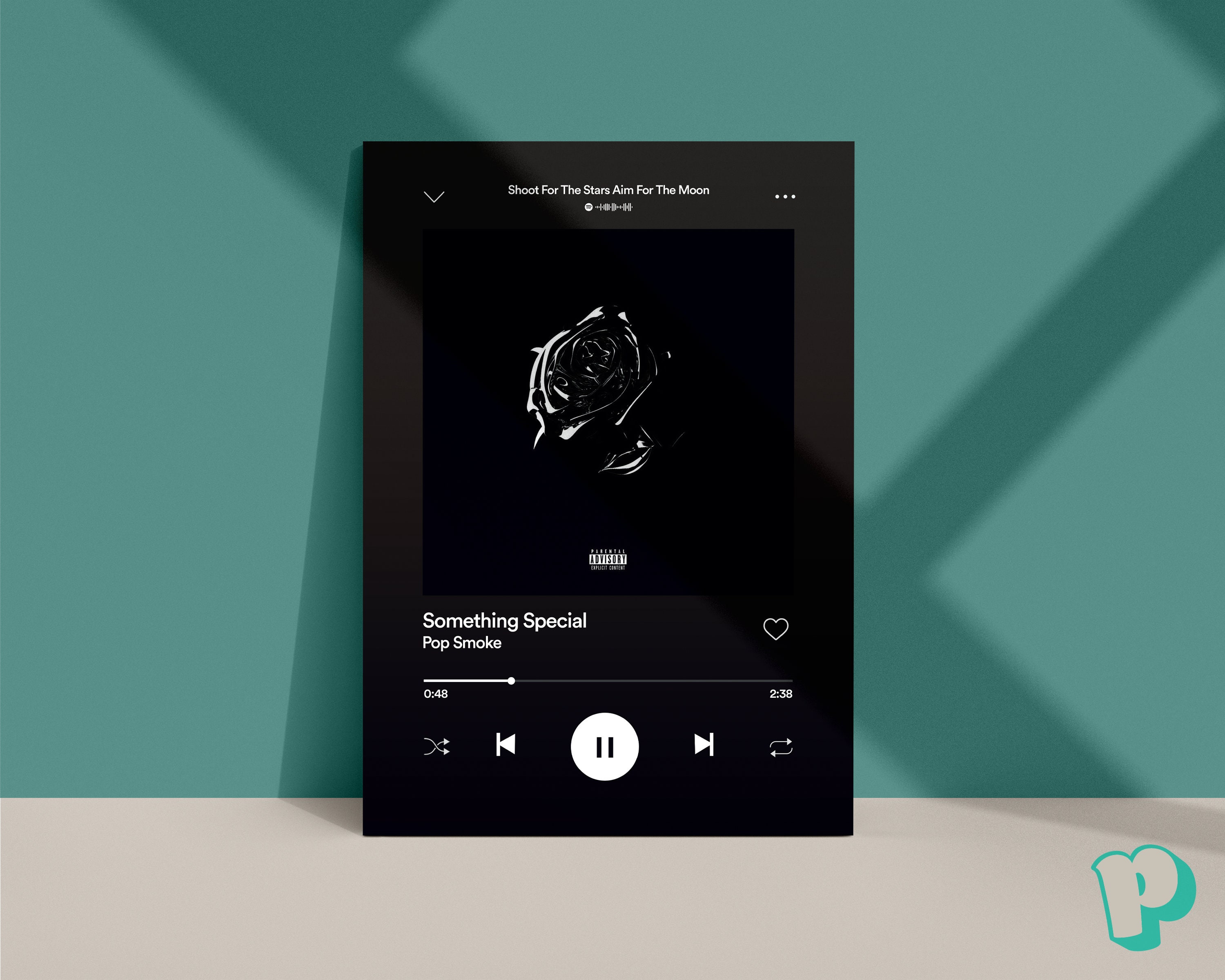 Pop Smoke Spotify Music Poster Print Minimalist Wall Art Etsy