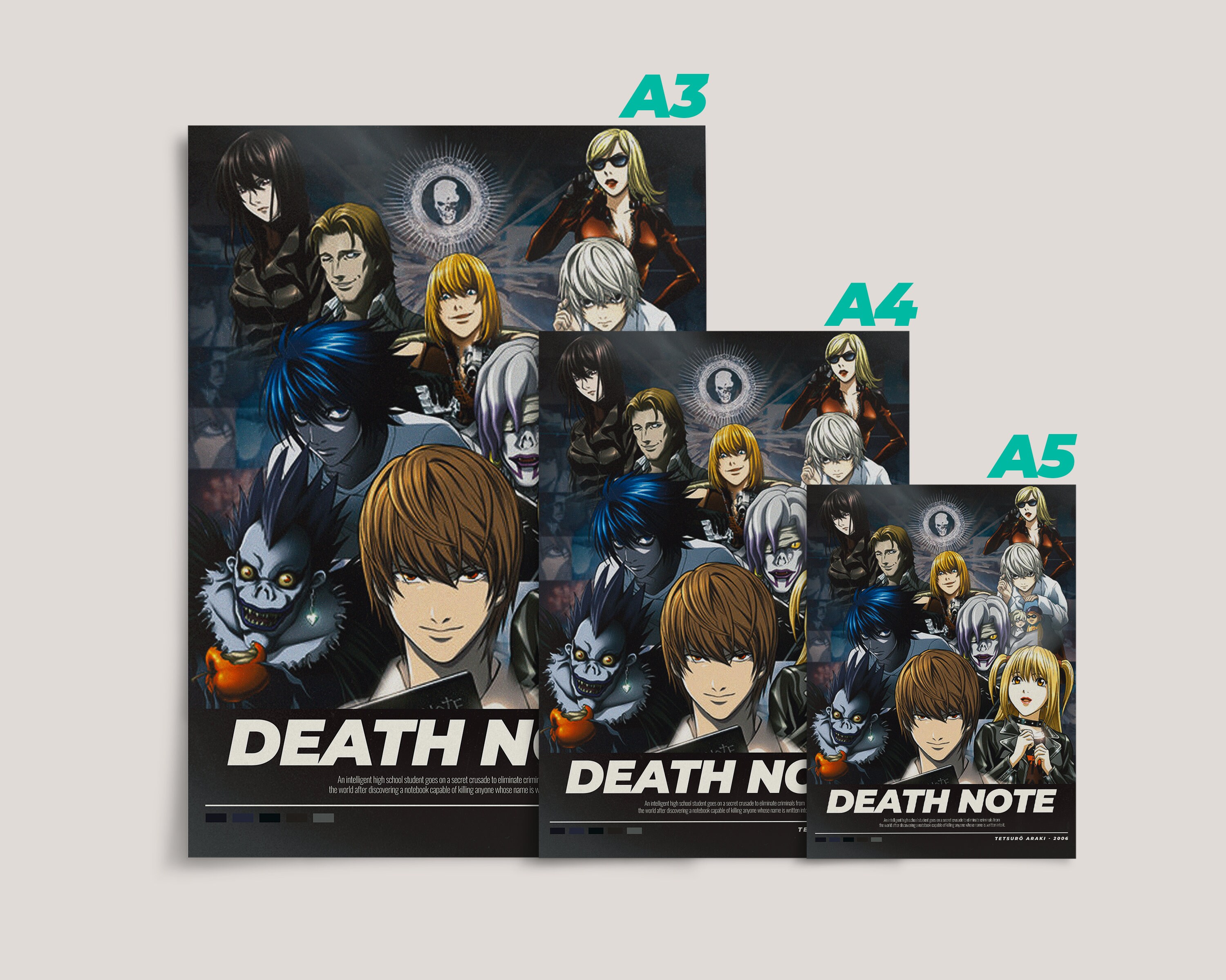 Death Note Anime Movie Poster Print minimalist wall art | Etsy