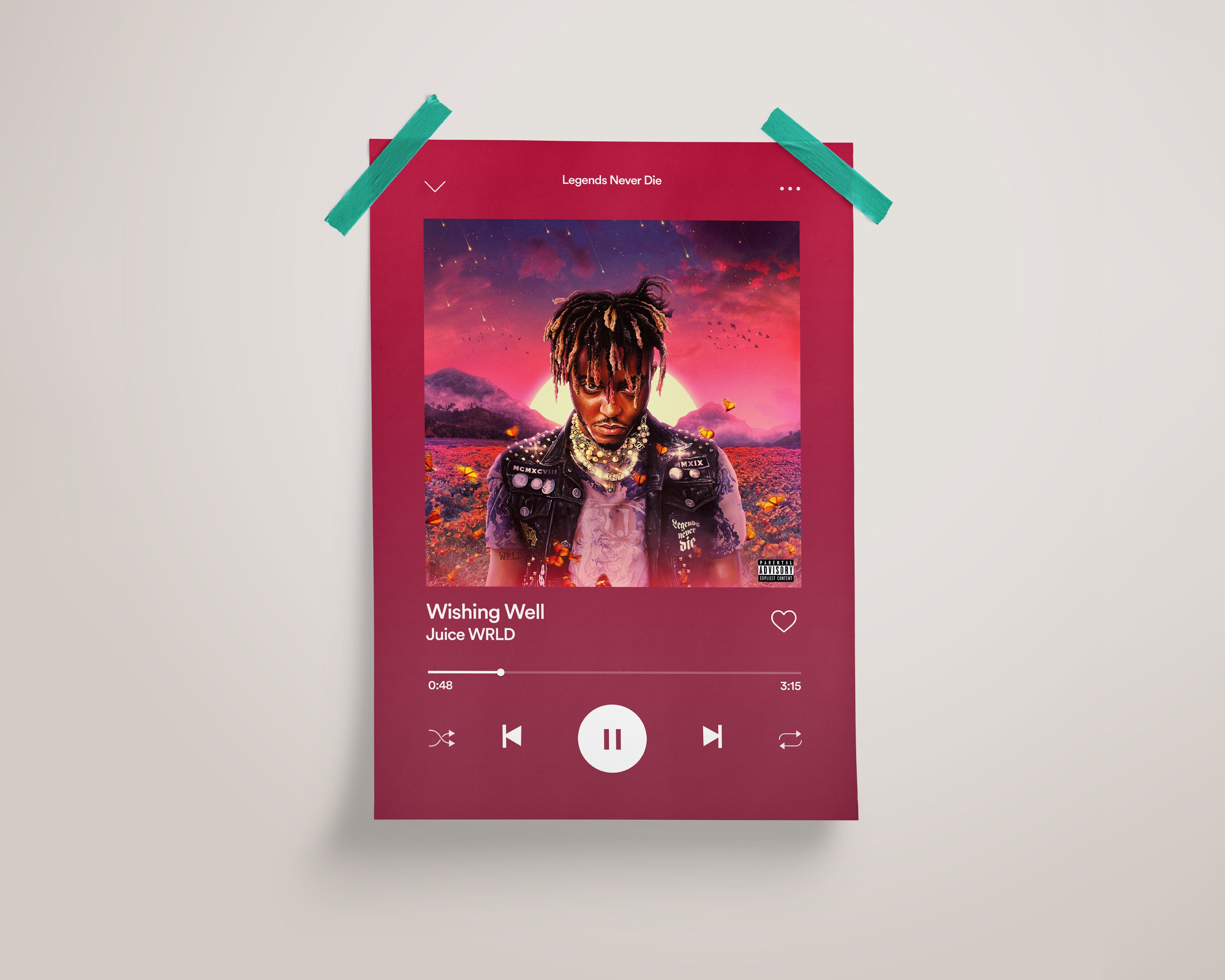 Custom Spotify Music Poster Print minimalist wall art | Etsy