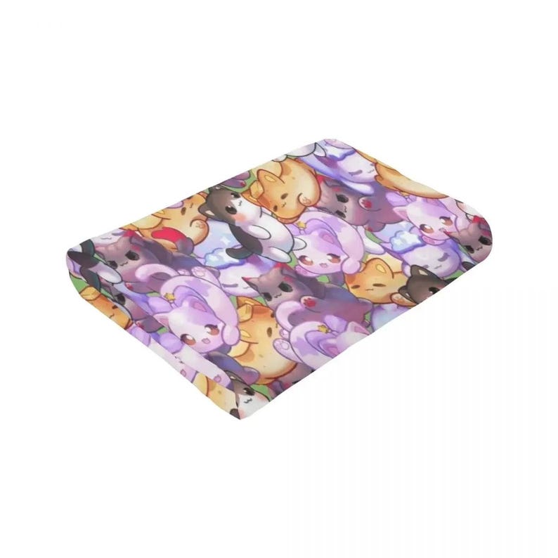 Aphmau Meow Plushies Anime Cats Throw Blanket Cartoon Modern Bedding ...
