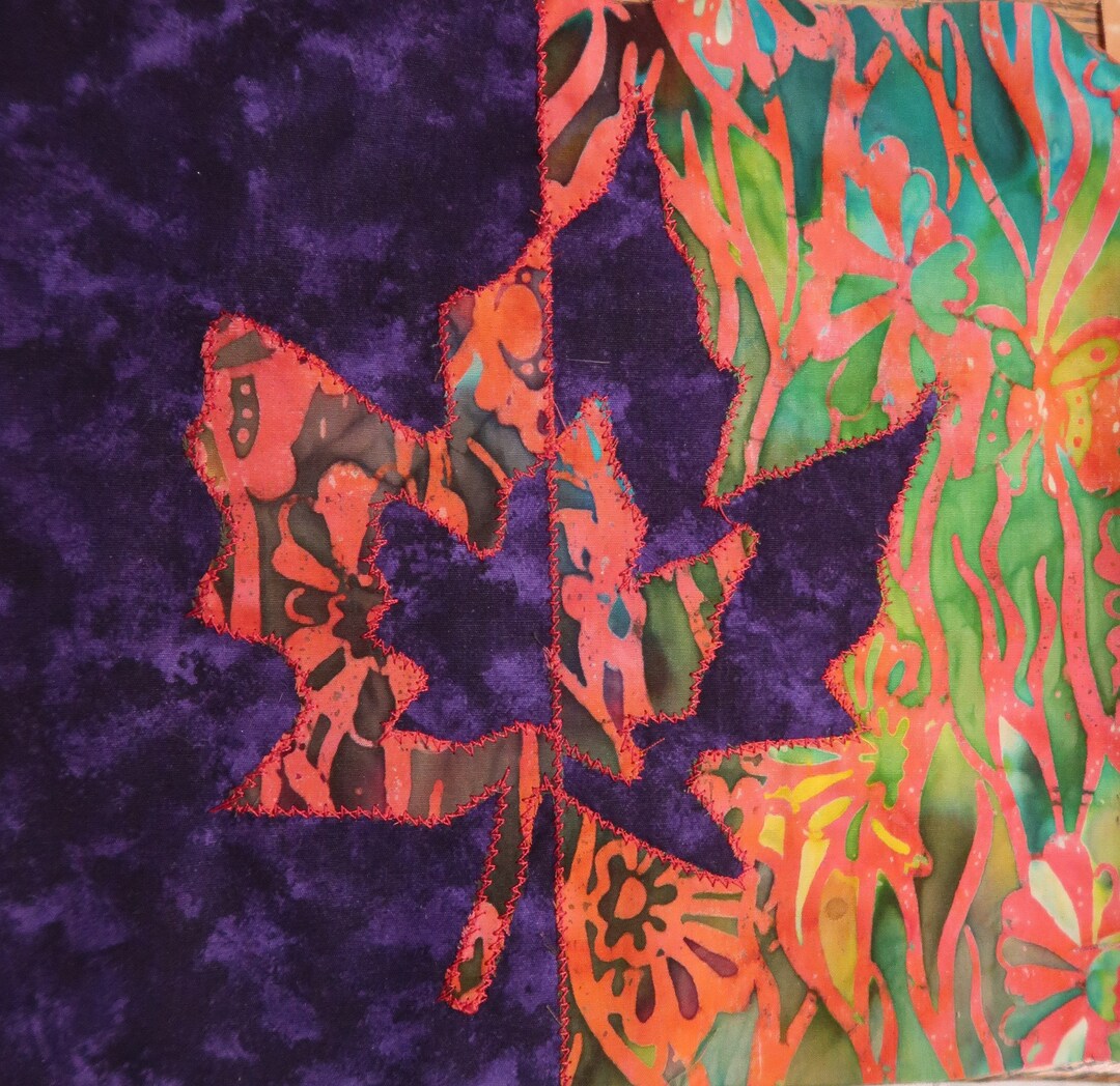 Reverse Applique Large Maple Leaf Machine Embroidery Design Instant ...