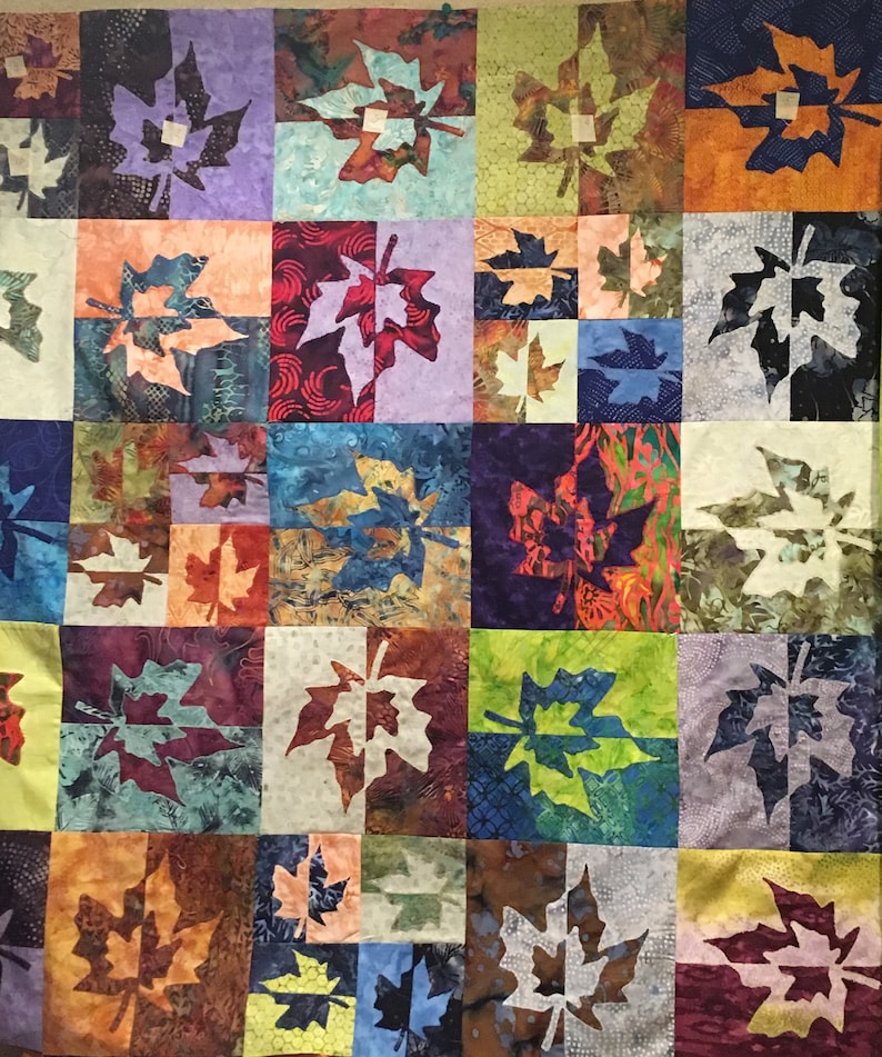 Reverse Applique Large Maple Leaf Machine Embroidery Design Instant ...