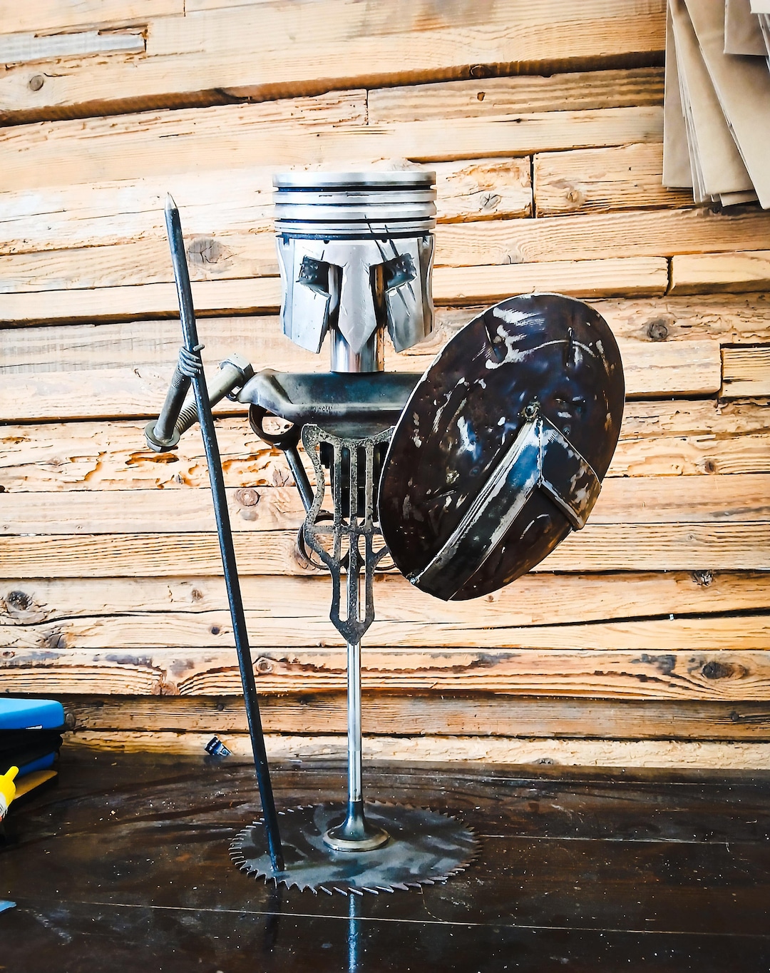 Spartan 300 Scrap Metal Art - Etsy