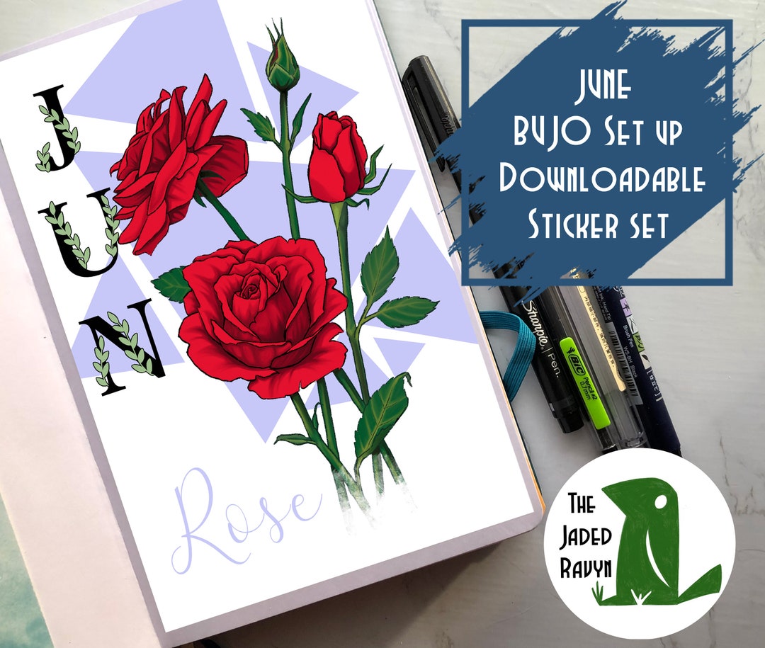 June Rose Floral Inspired BUJO Set up Printable - Etsy