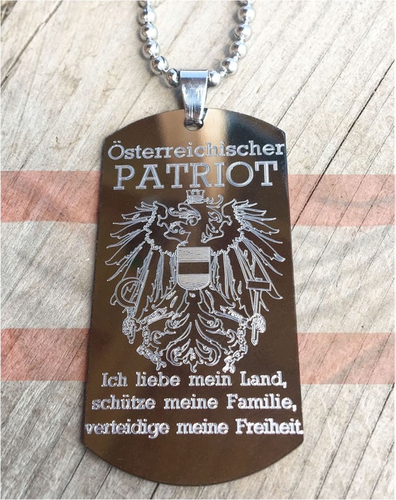 Dog Tag Dog Tag Austrian Patriot Austria Eagle I Love My - Etsy