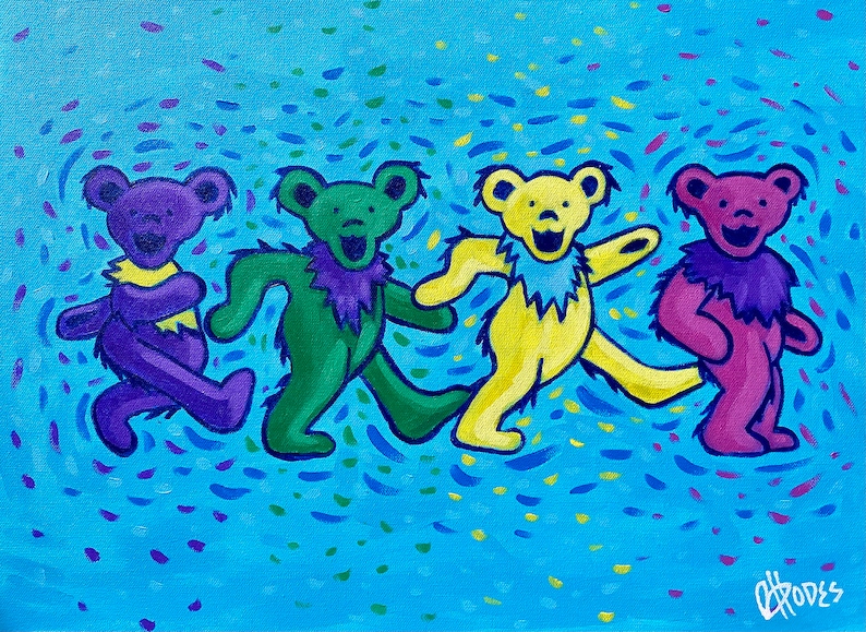 Grateful Dead Dancing Bears 13"x19" Print - Etsy