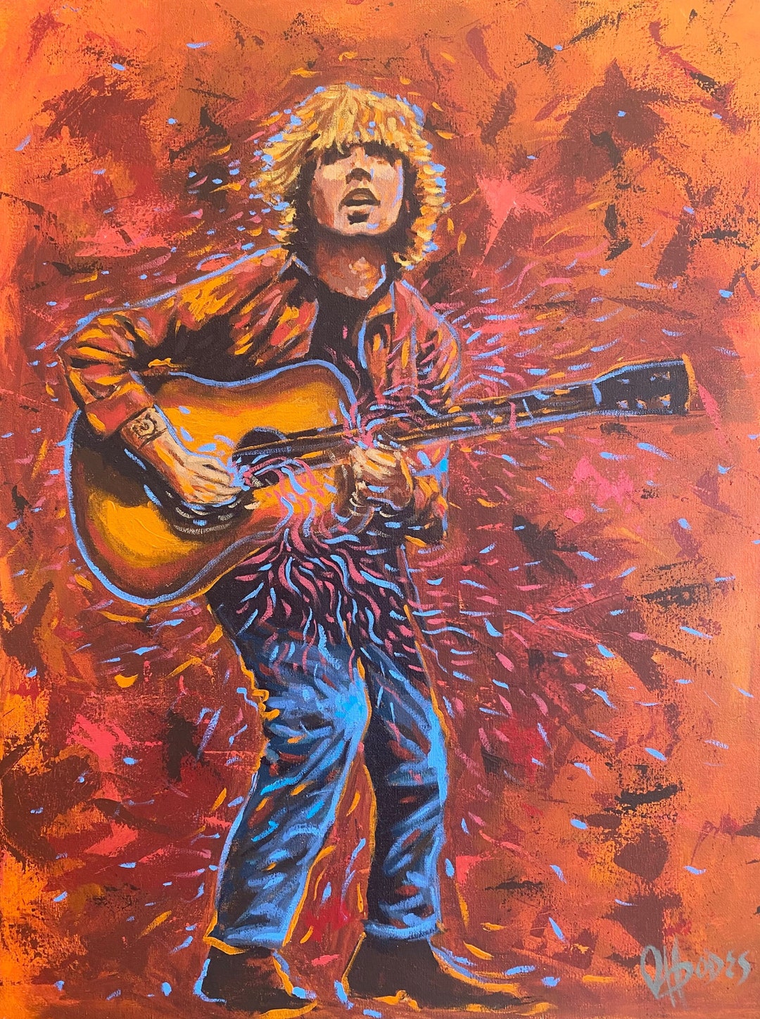 Billy Strings Original Painting on 18"x24" Canvas - Etsy