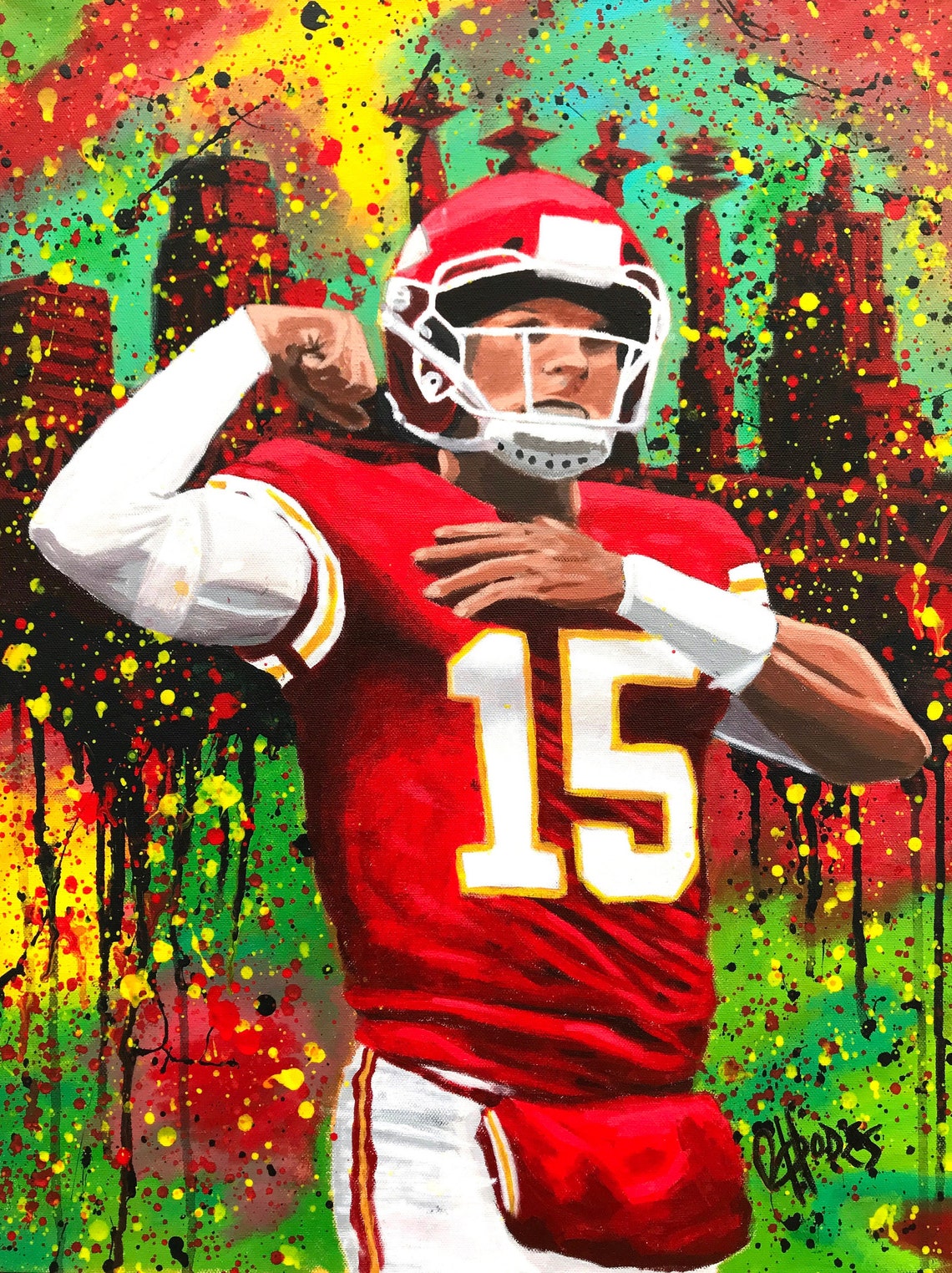 Patrick Mahomes Print - Etsy