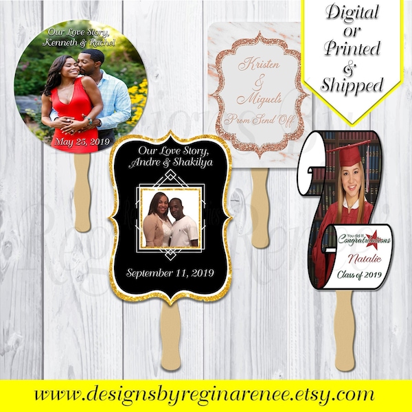 Custom Shape Hand Fan - Etsy