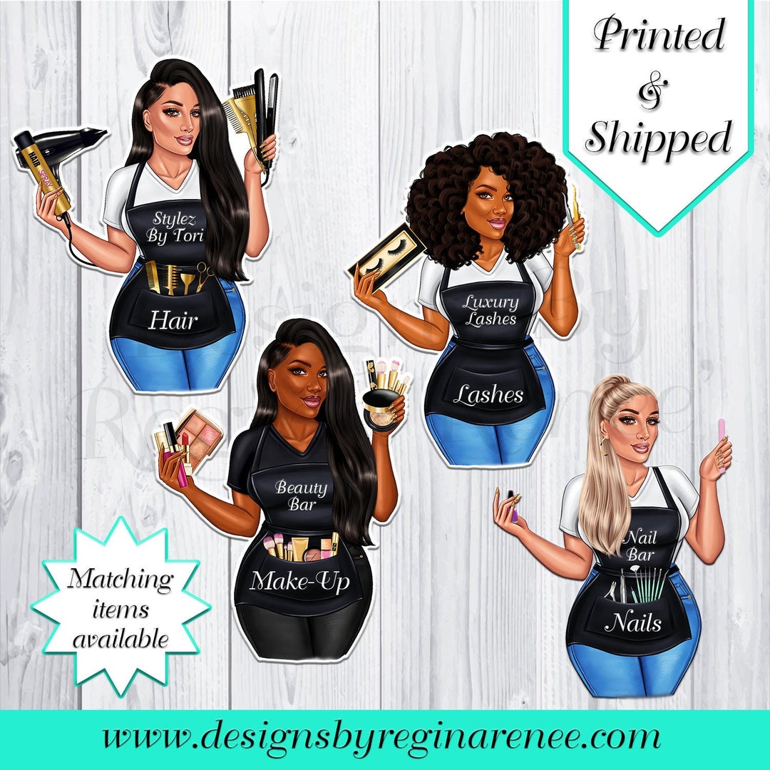 Beauty Theme Bookmarks Nail Tech Hair Stylists Make-up Artists Lashes ...