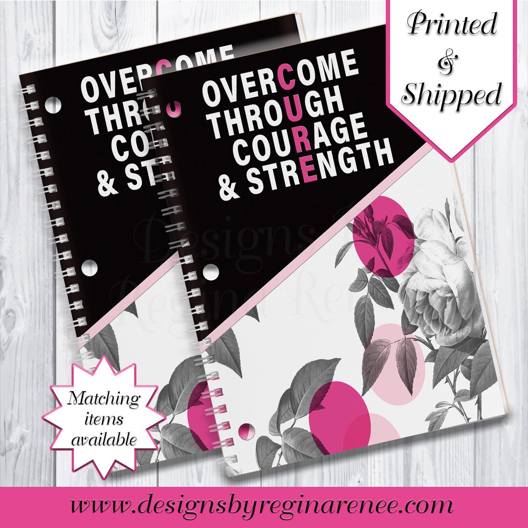 Breast Cancer Theme Spiral Notebook | Breast Cancer Notebook | Breast ...