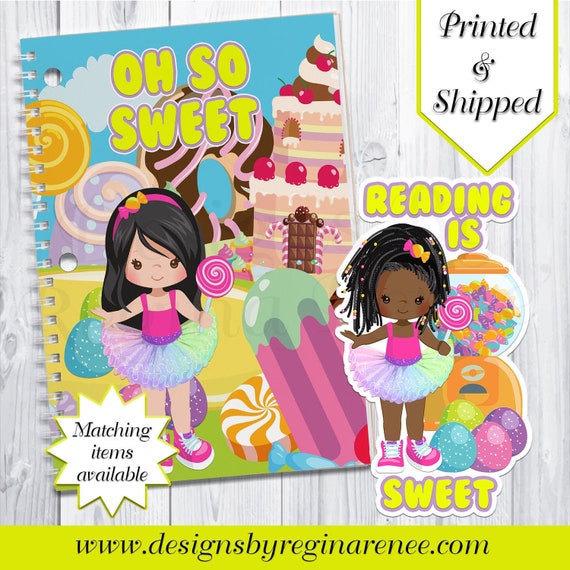 Candyland Theme Spiral Notebooks & Bookmarks Candyland | Etsy