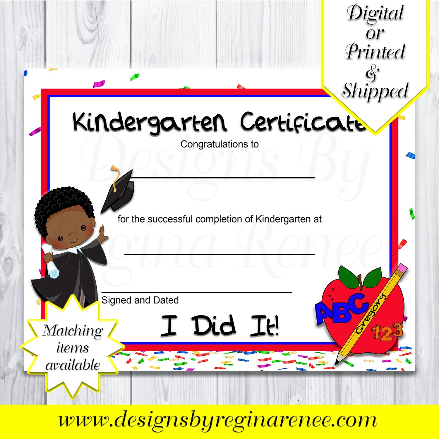 Kindergarten Graduation Cap Topper & Certificate Preschool - Etsy