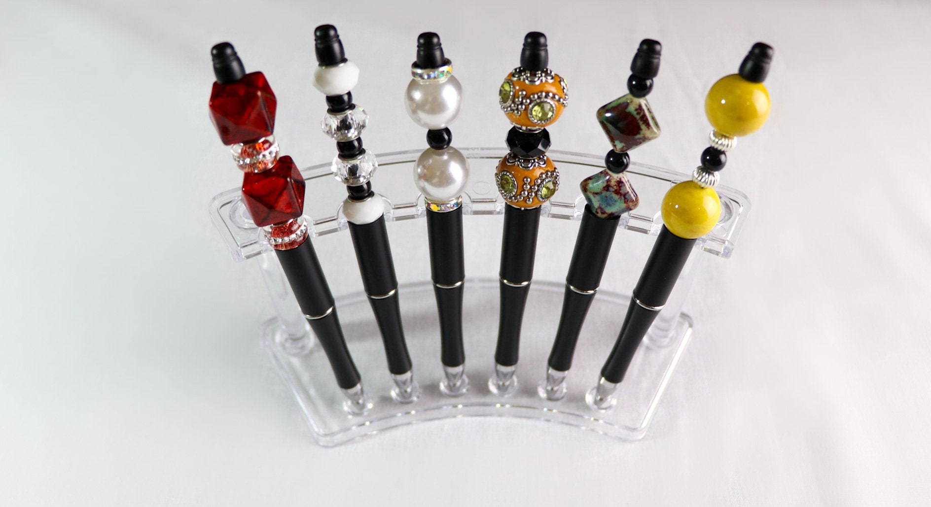 Custom Beaded Ink Pens Beaded Pens Beads Bling Pens | Etsy