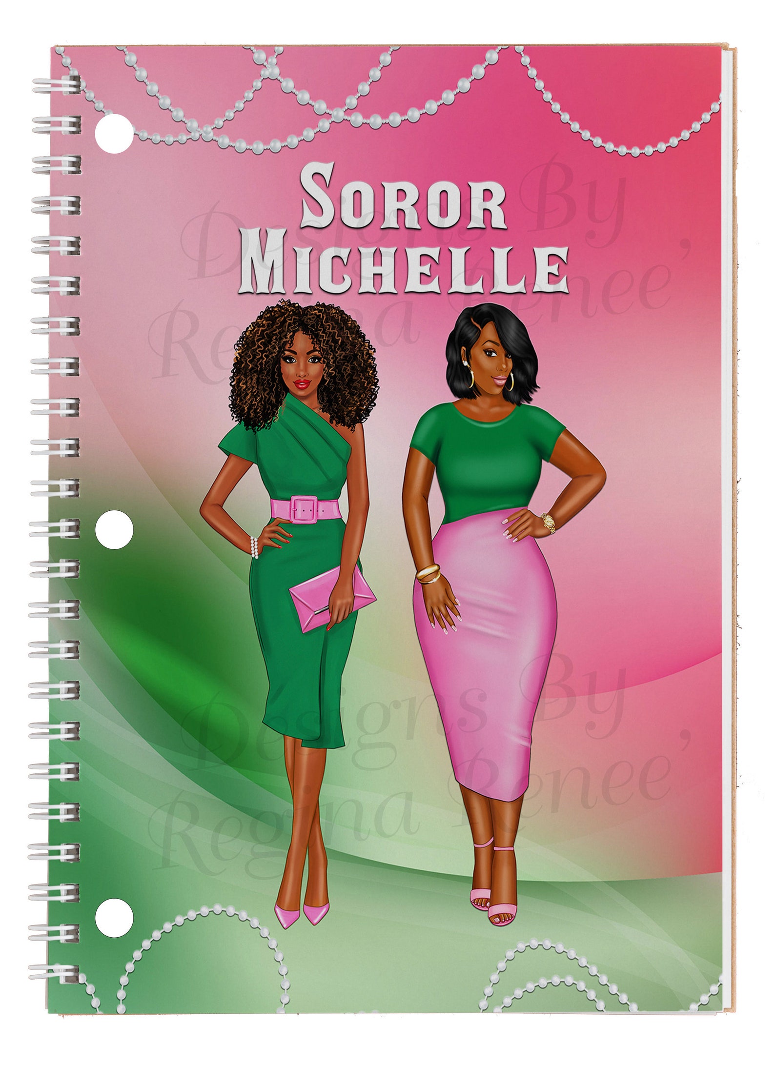 Sisterhood Spiral Notebooks & Pens | Sorority Notebook | Custom ...