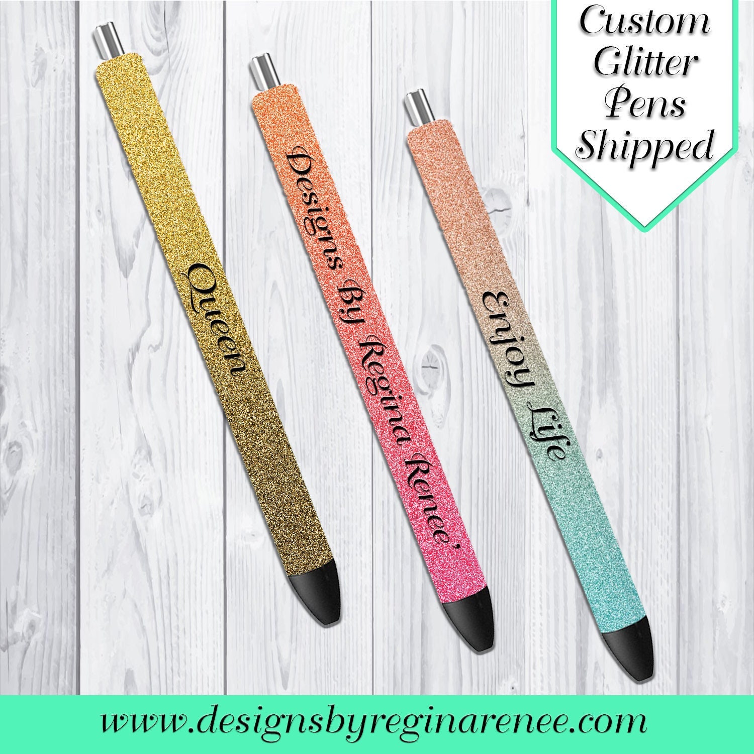 Glitter Style Ombre Ink Gel Pens Glitter Pens Ombre Pens | Etsy