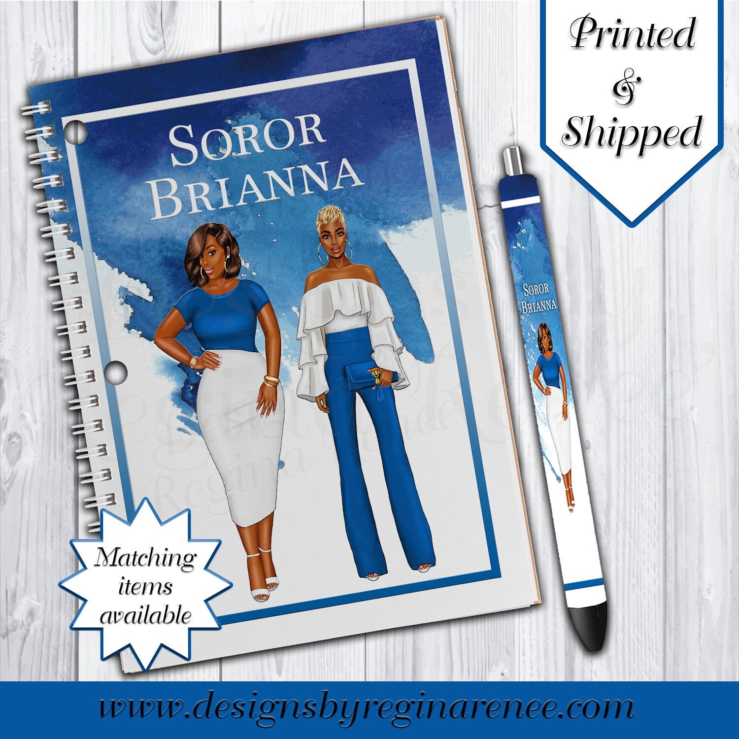 Sisterhood Spiral Notebooks & Pens Sorority Notebook - Etsy