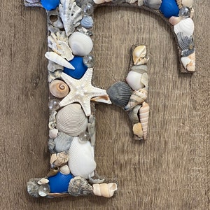 Shell Letters-beach Decor-custom Monograms-shell Name-coastal - Etsy