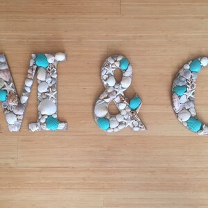 Shell Letters-beach Decor-custom Monograms-shell Name-coastal - Etsy