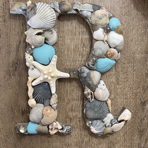 Shell Letters-beach Decor-custom Monograms-shell Name-coastal - Etsy
