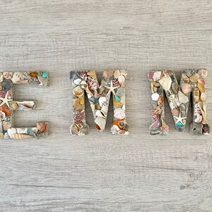 Shell Letters-beach Decor-custom Monograms-shell Name-coastal - Etsy