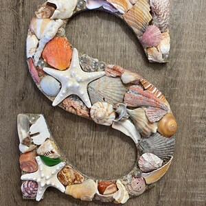 Shell Letters-beach Decor-custom Monograms-shell Name-coastal - Etsy