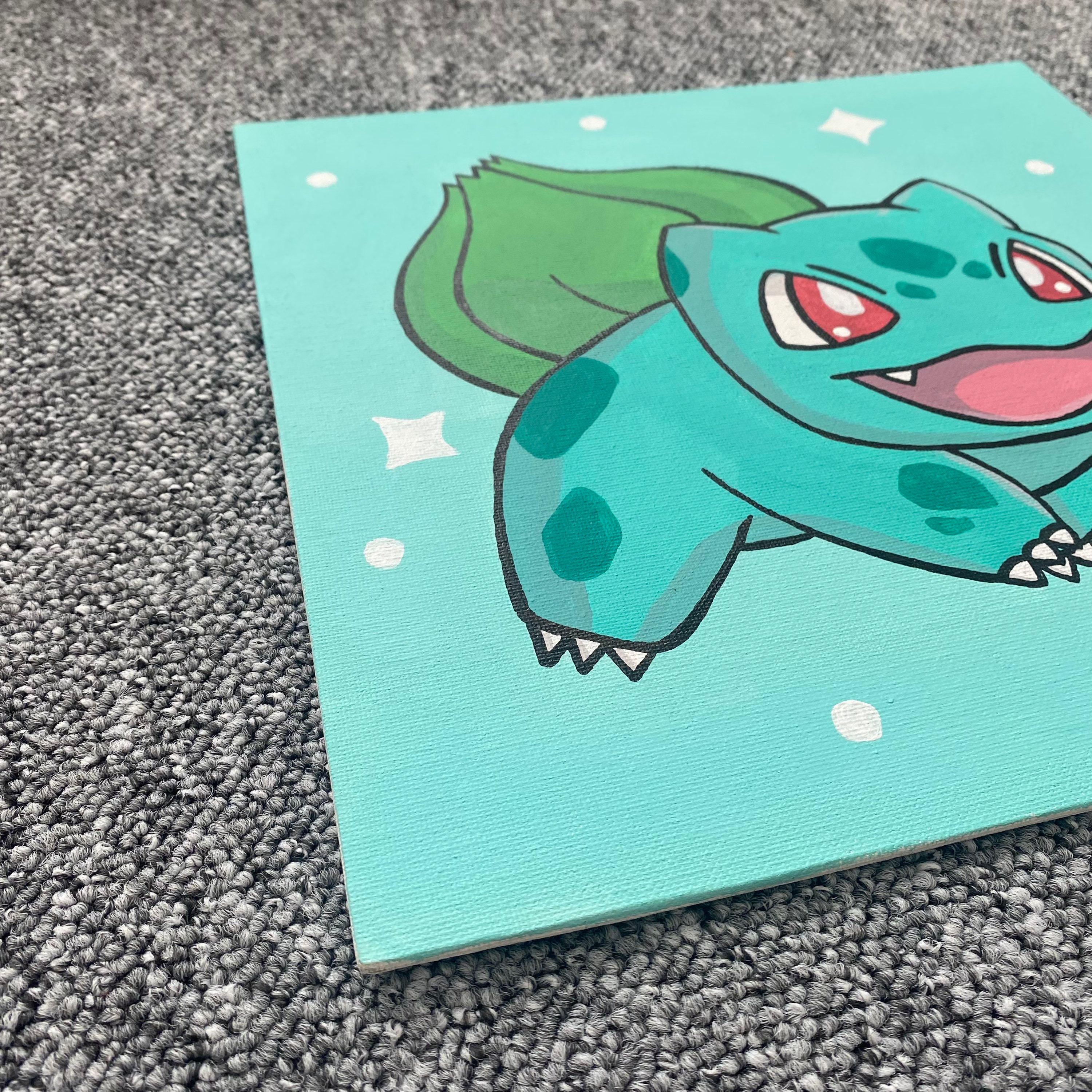 Pokemon bulbasaur Acrylic Painting on Flat 30x30cm Canvas - Etsy
