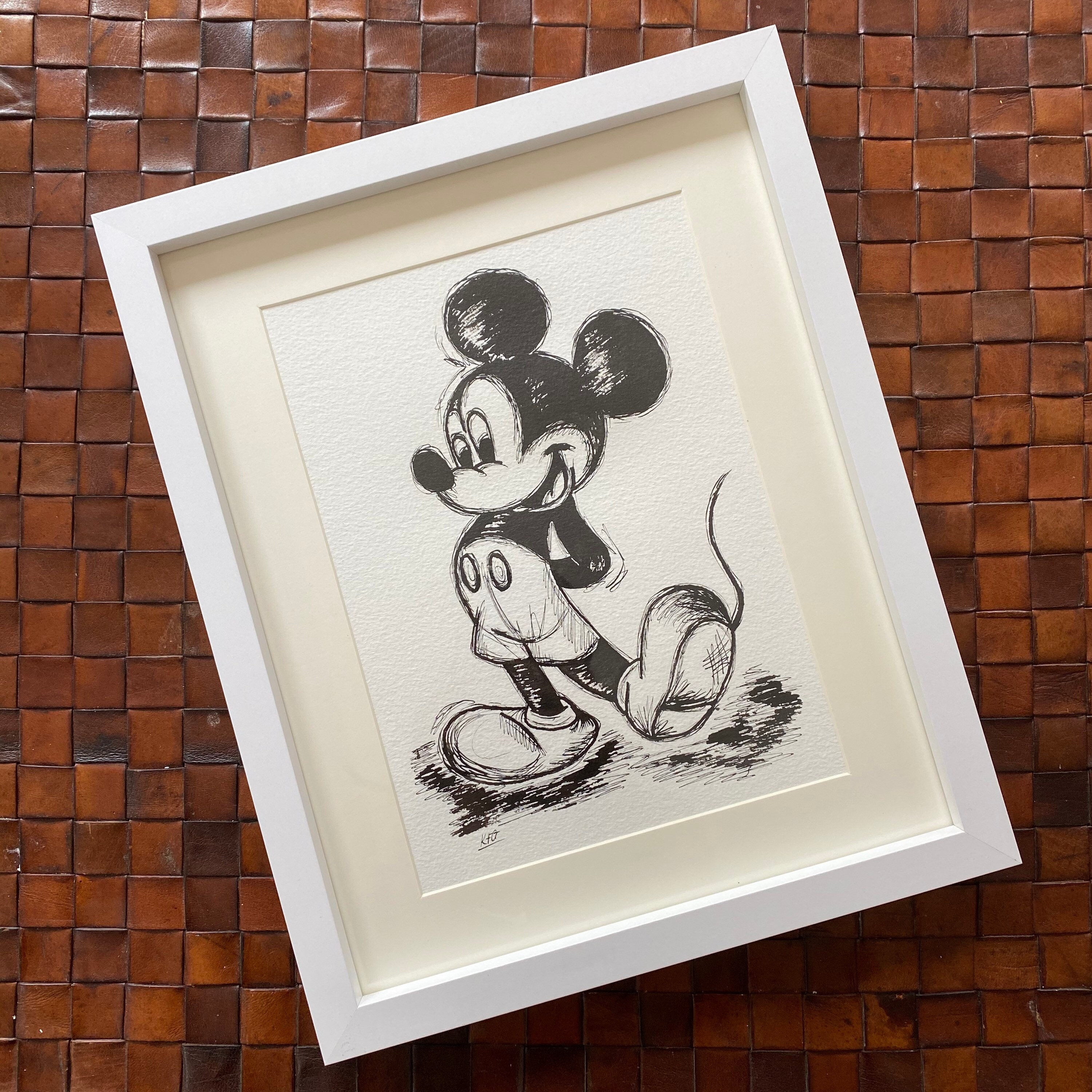 Disney Mickey Mouse Ink Painting - Etsy UK