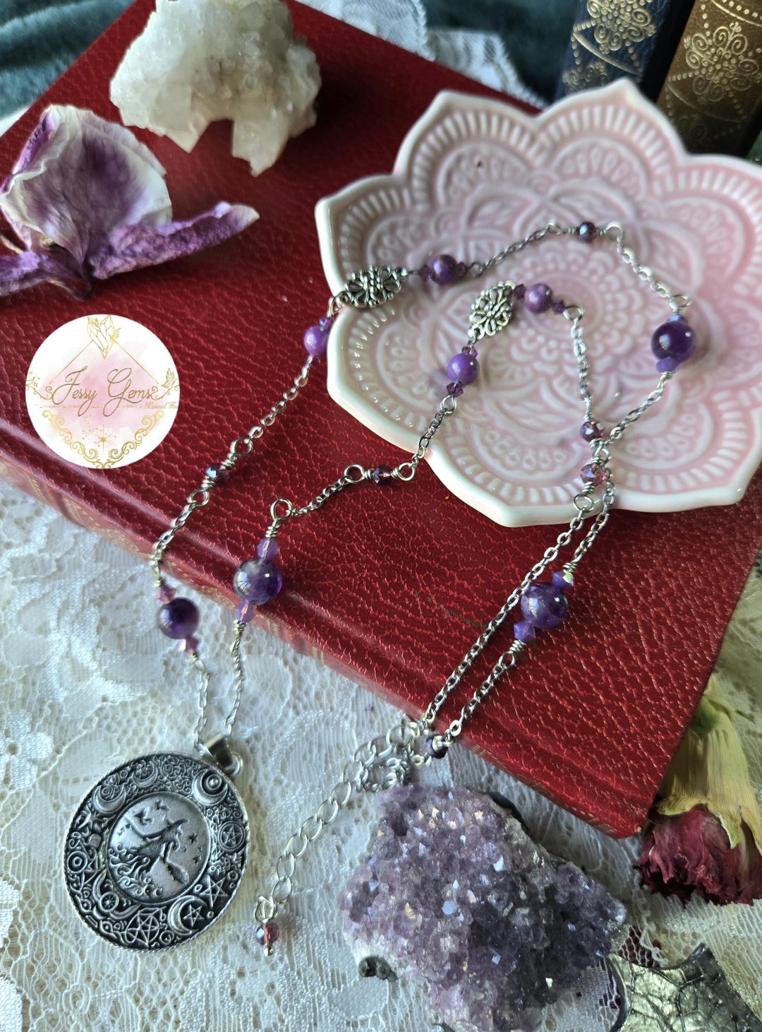 Ephemeral Collection: Whispers of Symbols, Handmade Witchy Amethyst ...
