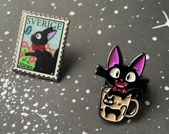 Kiki's Delivery Service Pin With Jiji and Bread - Etsy