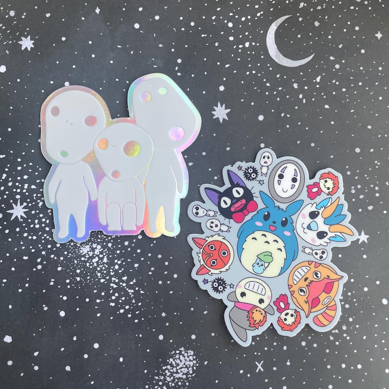 Studio Friends Stickers | Holographic Kodama Reflective Sticker ...