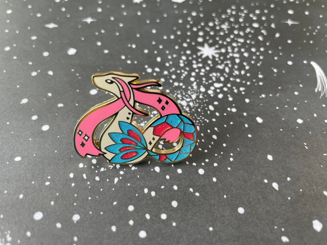 Glittery Water Dragon Pin Hard Enamel Poke Pin - Etsy
