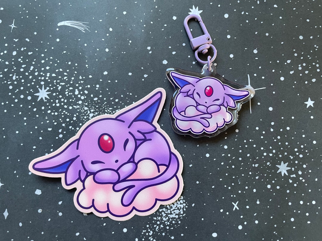 Espeon Sticker Espeon Keychain Vinyl Weatherproof Espeon - Etsy