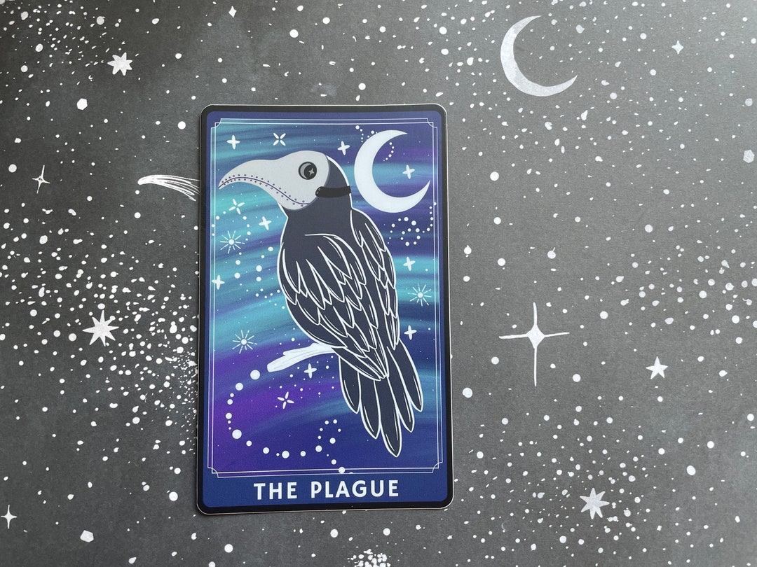 The Plague Tarot Card Sticker Plague Doctor Raven Tarot Card - Etsy