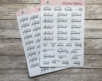 Weekly Pregnancy Stickers - Etsy