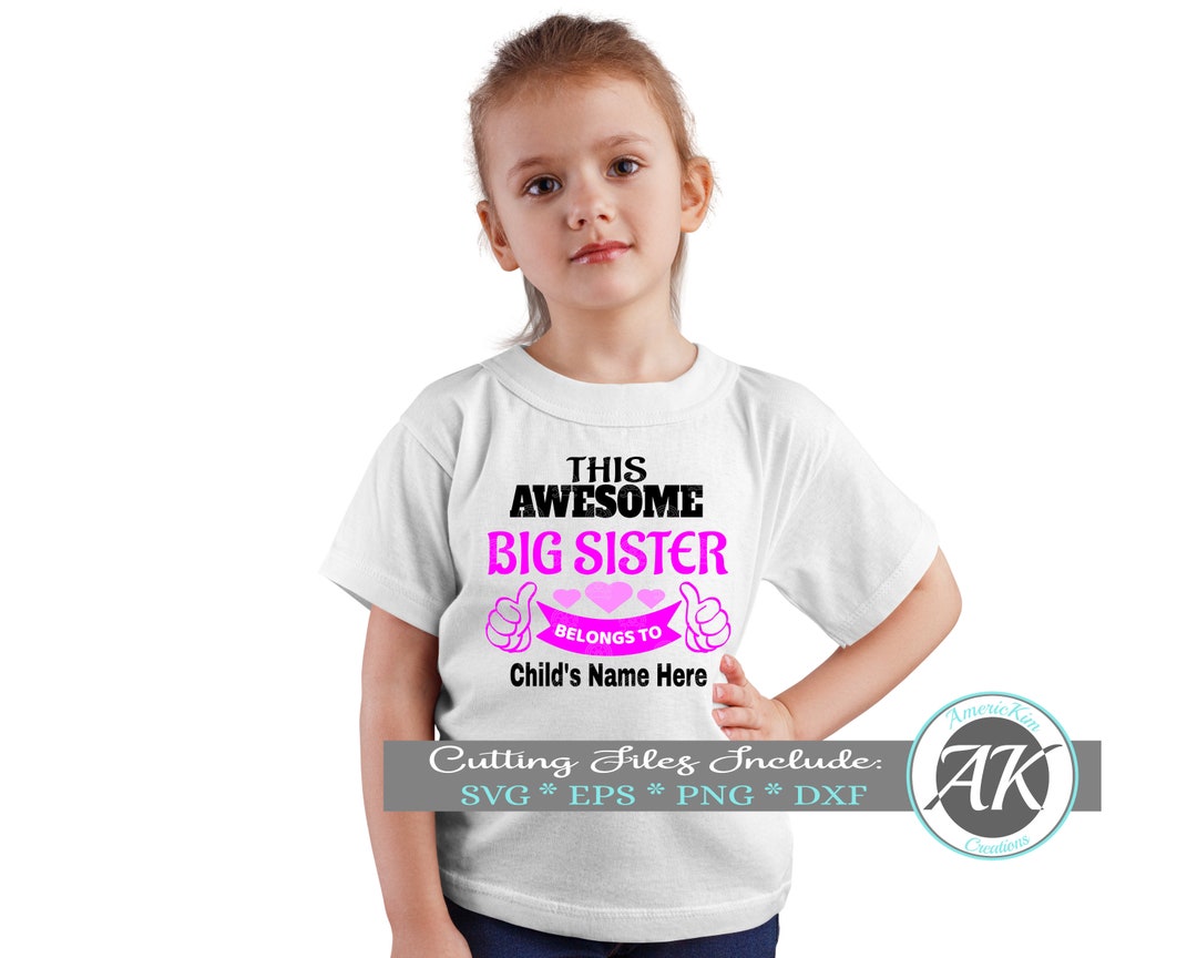 Personalized Sibling Sister SVG Cutting File Digital Download Scan N ...
