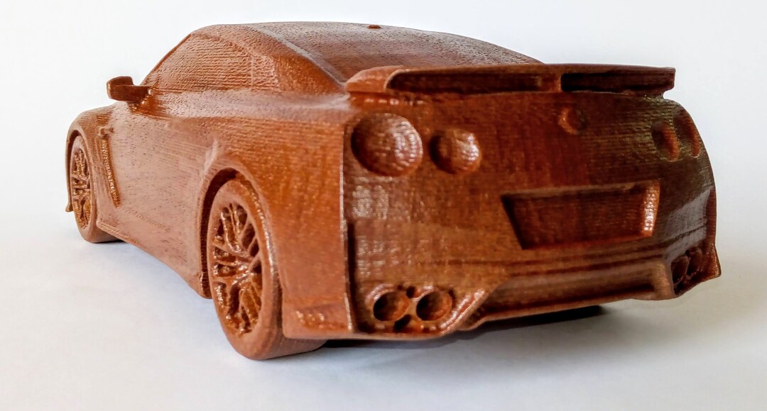 1:15 GT-R R35 Wood Scale Model Sport Car Replica Simulation Limited ...