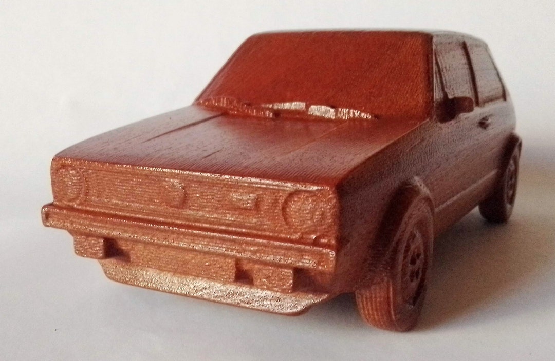 Volkswagen Golf GTI 1975 1:16 Wood Scale Model Car Oldtimer Replica ...