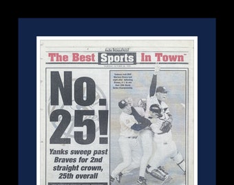 Yankees World Series Newspaper - Etsy